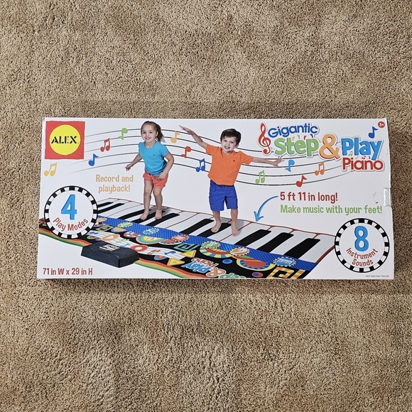 ALEX | Toys | Alex Giant Piano Step Play Floor Piano 4play Mode Record ...